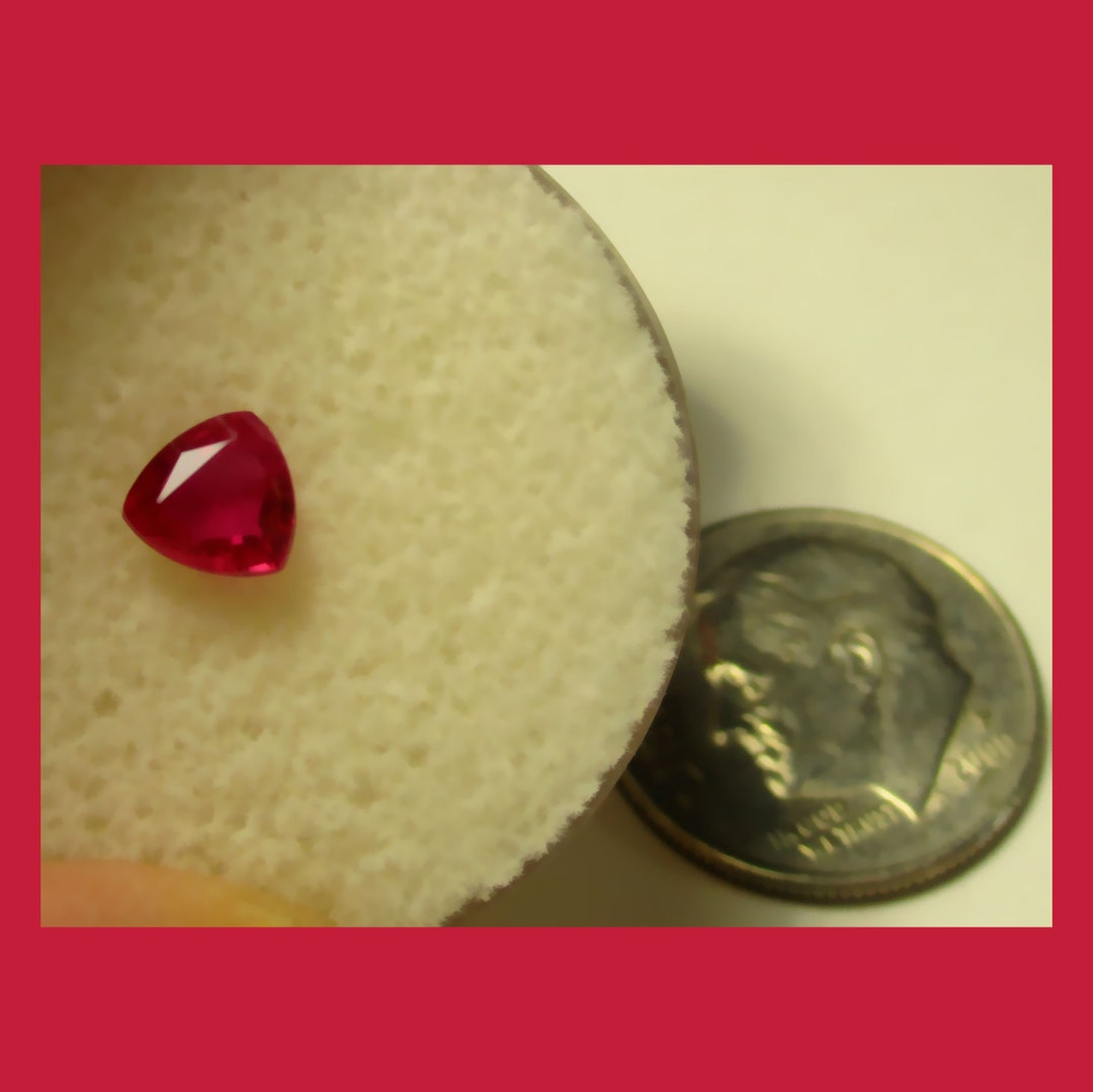 THAI FACETTED RUBY – 5 Mm Facetted Trillion – Rich Red Color - Fine ...
