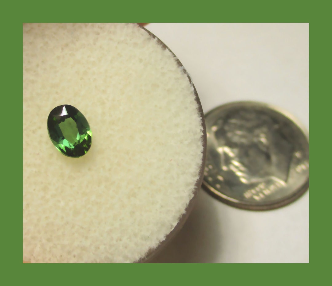 MAINE GREEN TOURMALINE – 5.4 X 3.8 Millimeter Facetted Oval – From ...
