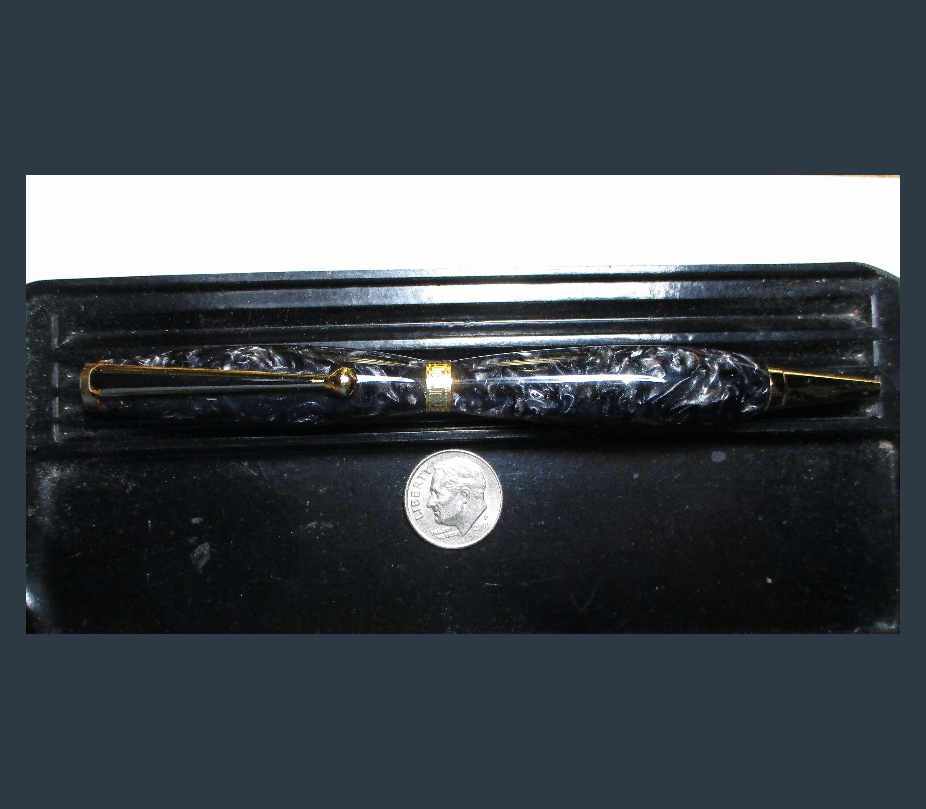 SILVER ACRYLIC PEN – Hand Lathed - Custom Made – One of A Kind – Made ...