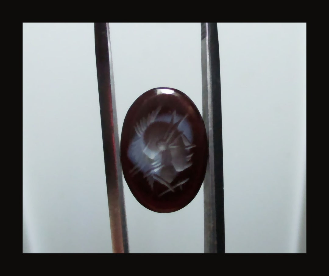 VICTORIAN SARD INTAGLIO – 15 X 10 Oval – Unusual Bi-color - Greek/roman ...