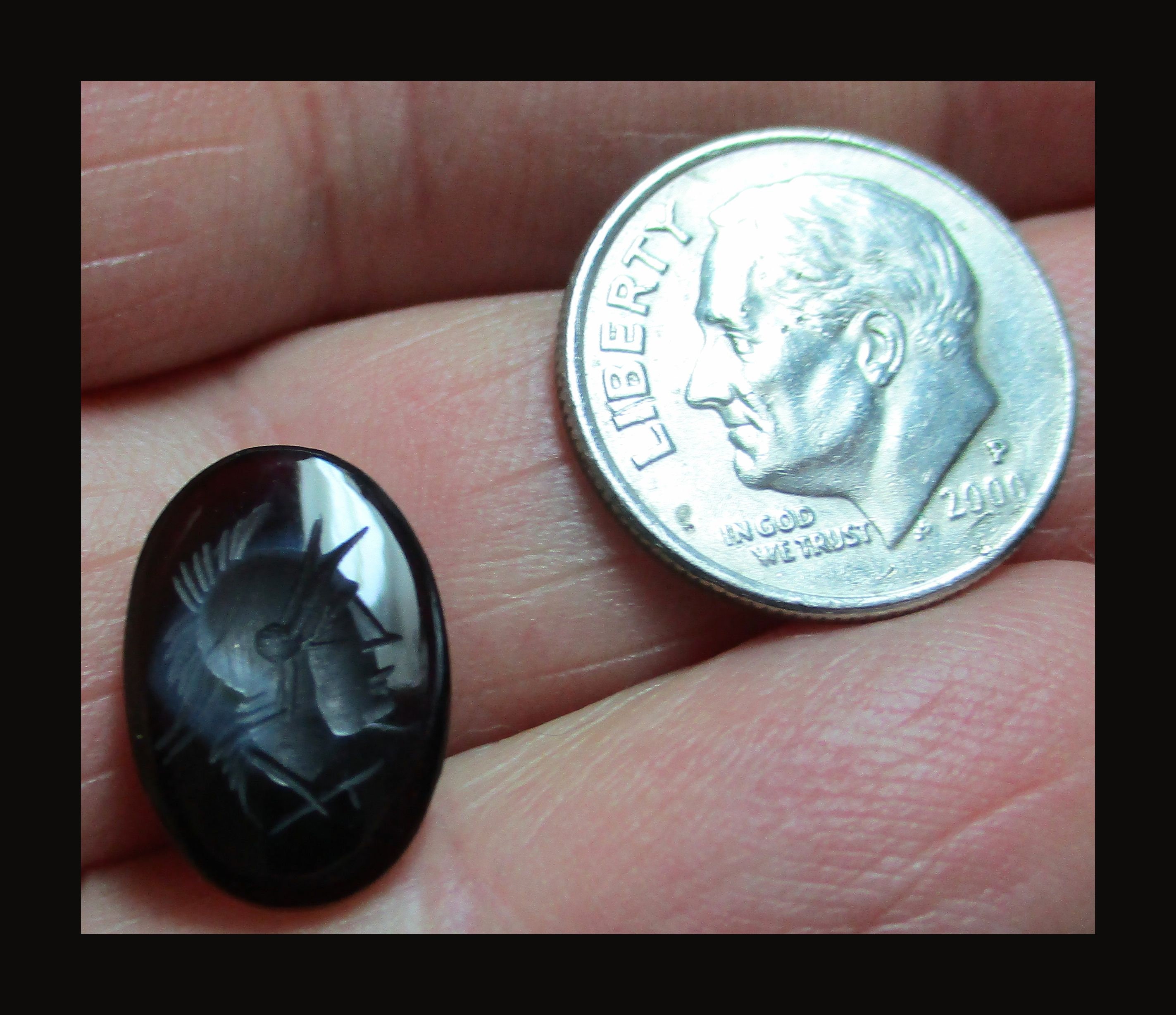 VICTORIAN SARD INTAGLIO – 15 X 10 Oval – Unusual Bi-color - Greek/roman ...