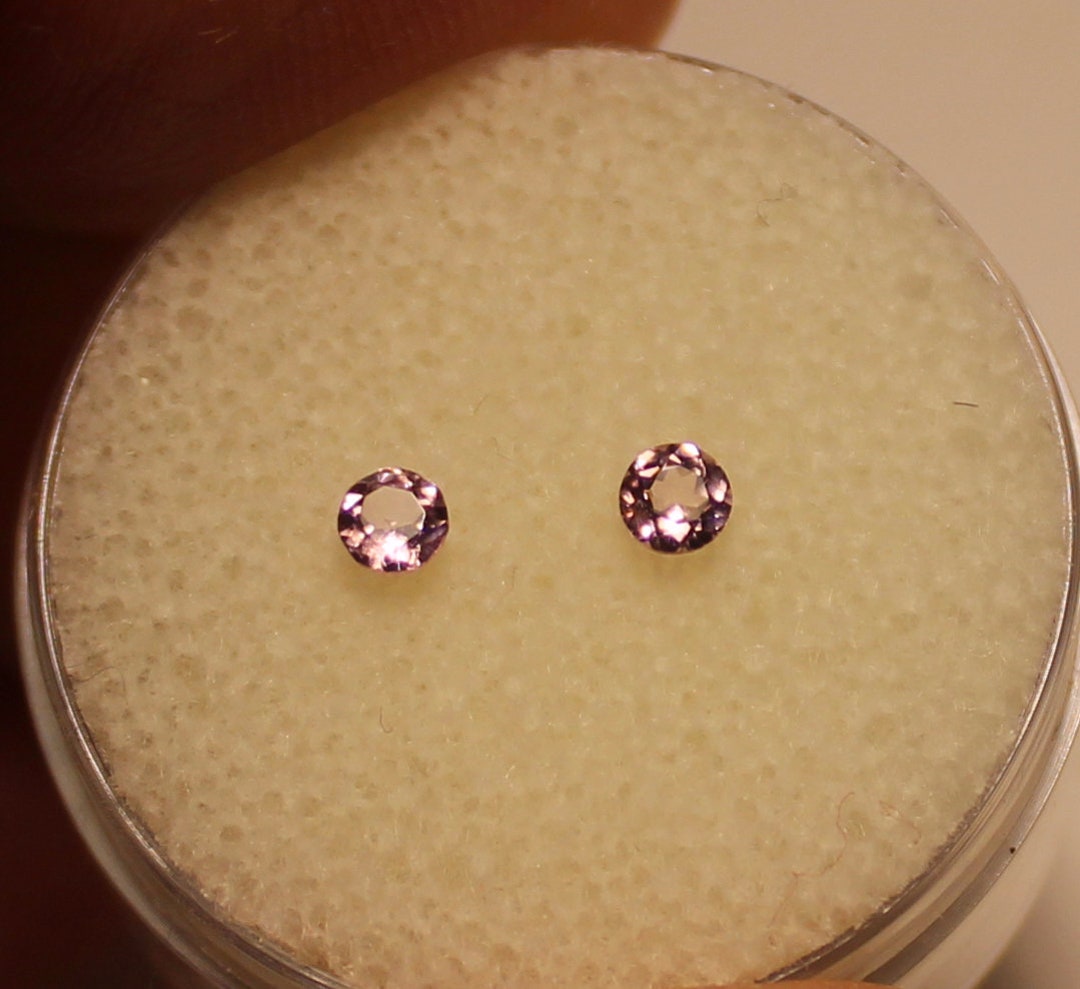 NEW ENGLAND TOURMALINE - Mount Mica Maine – Pair of 2.8 Mm Rounds ...