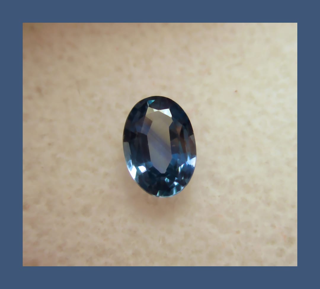 ZAFIRO TAILANDÉS BICOLOR Tonos azules Óvalo facetado de 6 - Etsy España