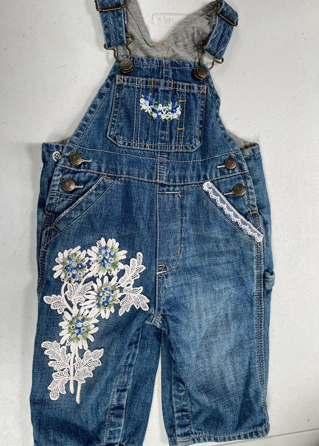 Fancy Lace and Denim Overalls for Baby Girl, Perfect for a Princess ...