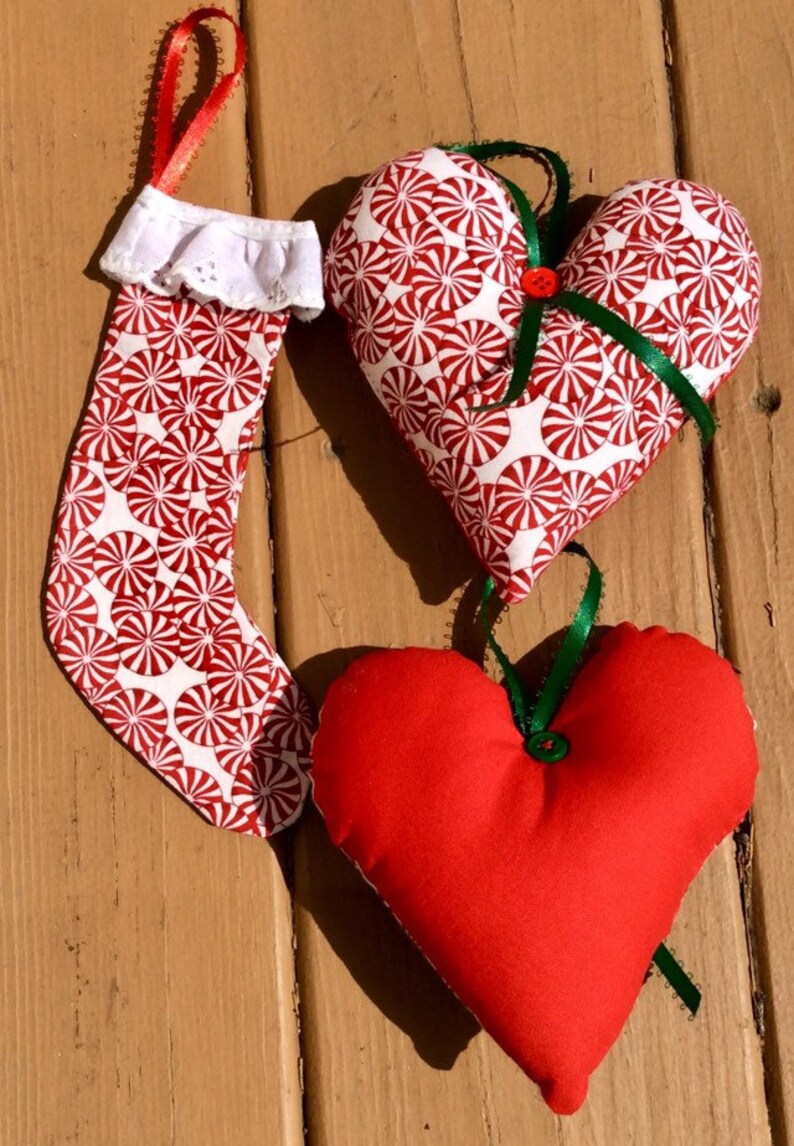 Peppermint Candy Door Hangers, Red, White, and Green Knob Hangers ...