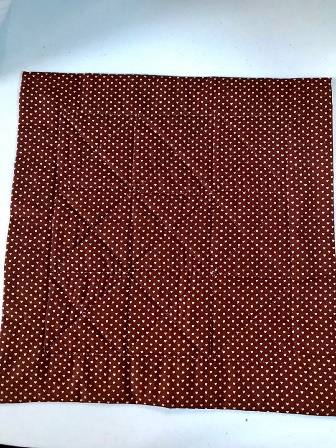 Hand Quilted Vintage Calico Table Runner Centerpiece Mat - Etsy