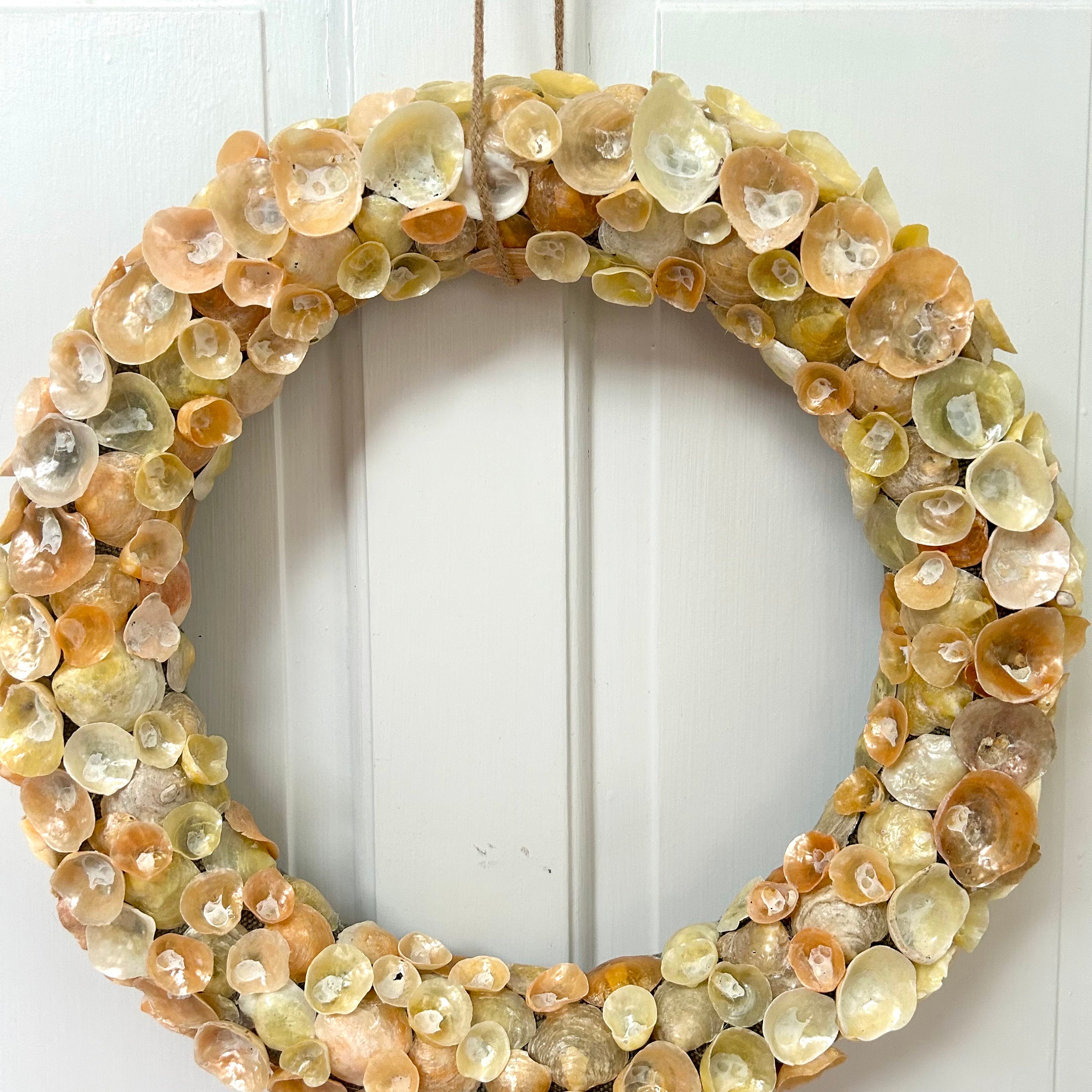 Handmade Jingle Shell Wreath, Coastal Beach Wedding Decor - Etsy