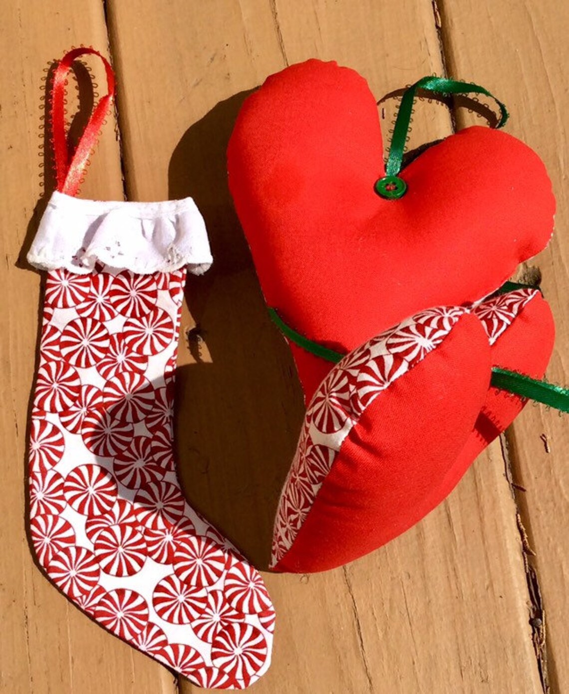 Peppermint Candy Door Hangers, Red, White, and Green Knob Hangers ...