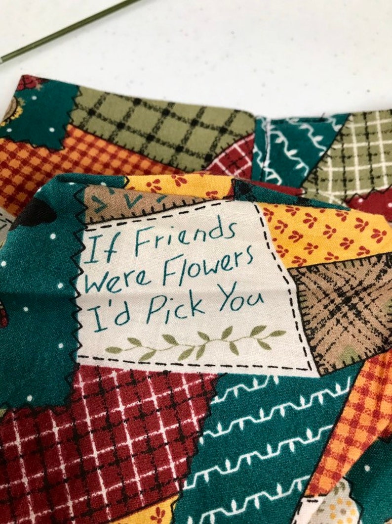 Friendship Themed Reusable Gift Bags Quilted Motif With - Etsy