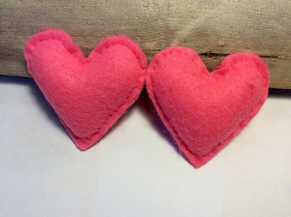 Pair of Pink Heart Ornaments Cute for Easter Baskets Perfect | Etsy