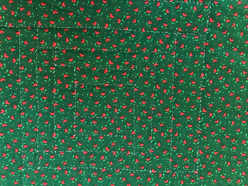 HAND QUILTED Log Cabin Christmas Table Runner, Classic Country ...