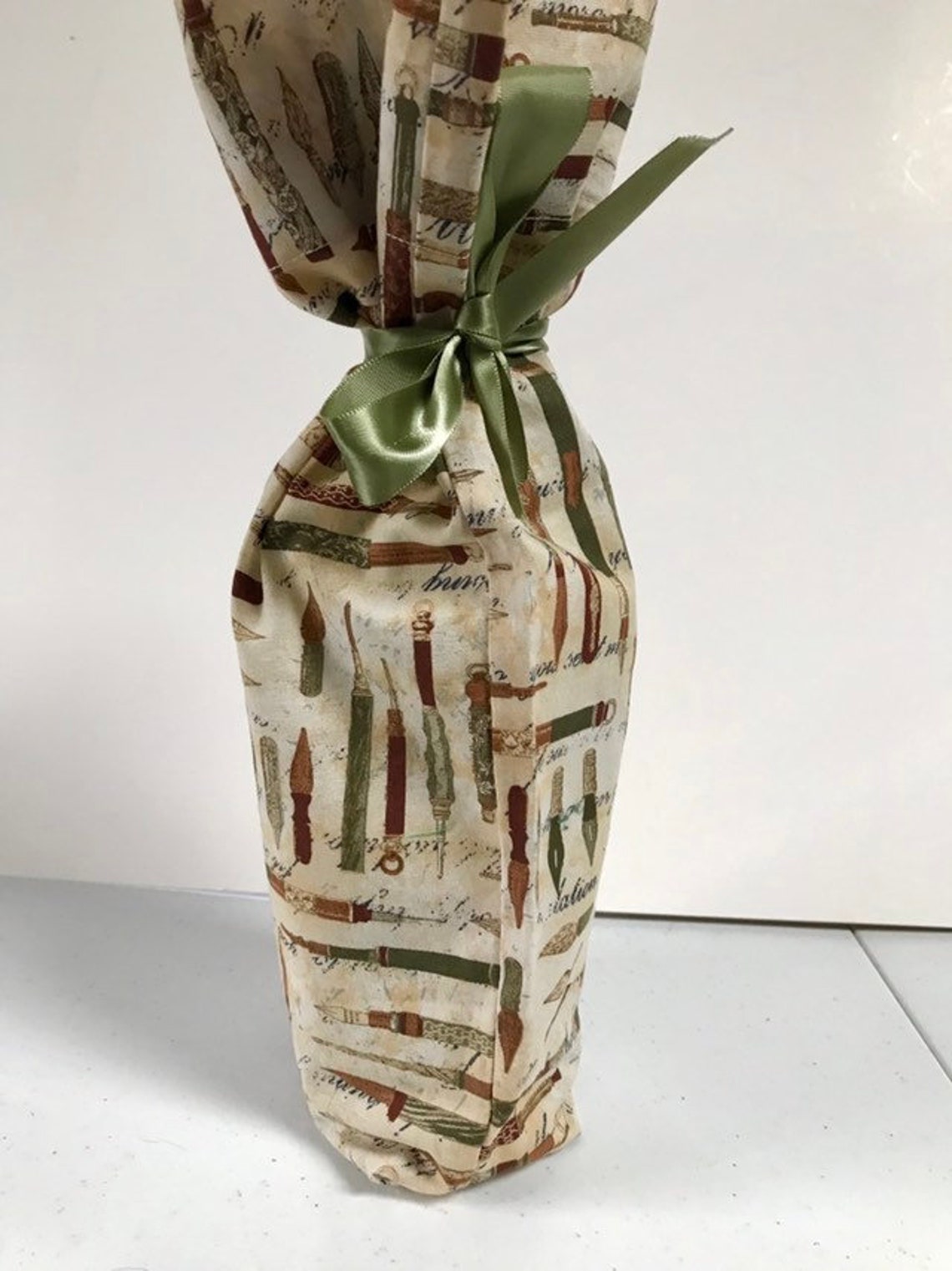 Reusable Gift or Storage Bag, Quill Fabric Perfect for a Writer, Poet ...