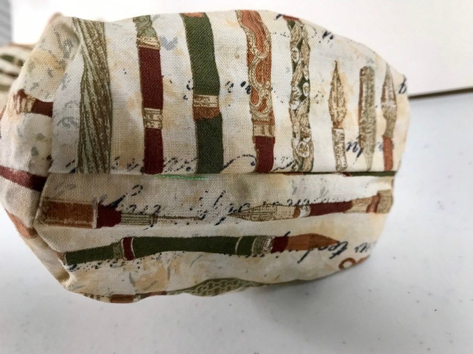 Reusable Gift or Storage Bag, Quill Fabric Perfect for a Writer, Poet ...