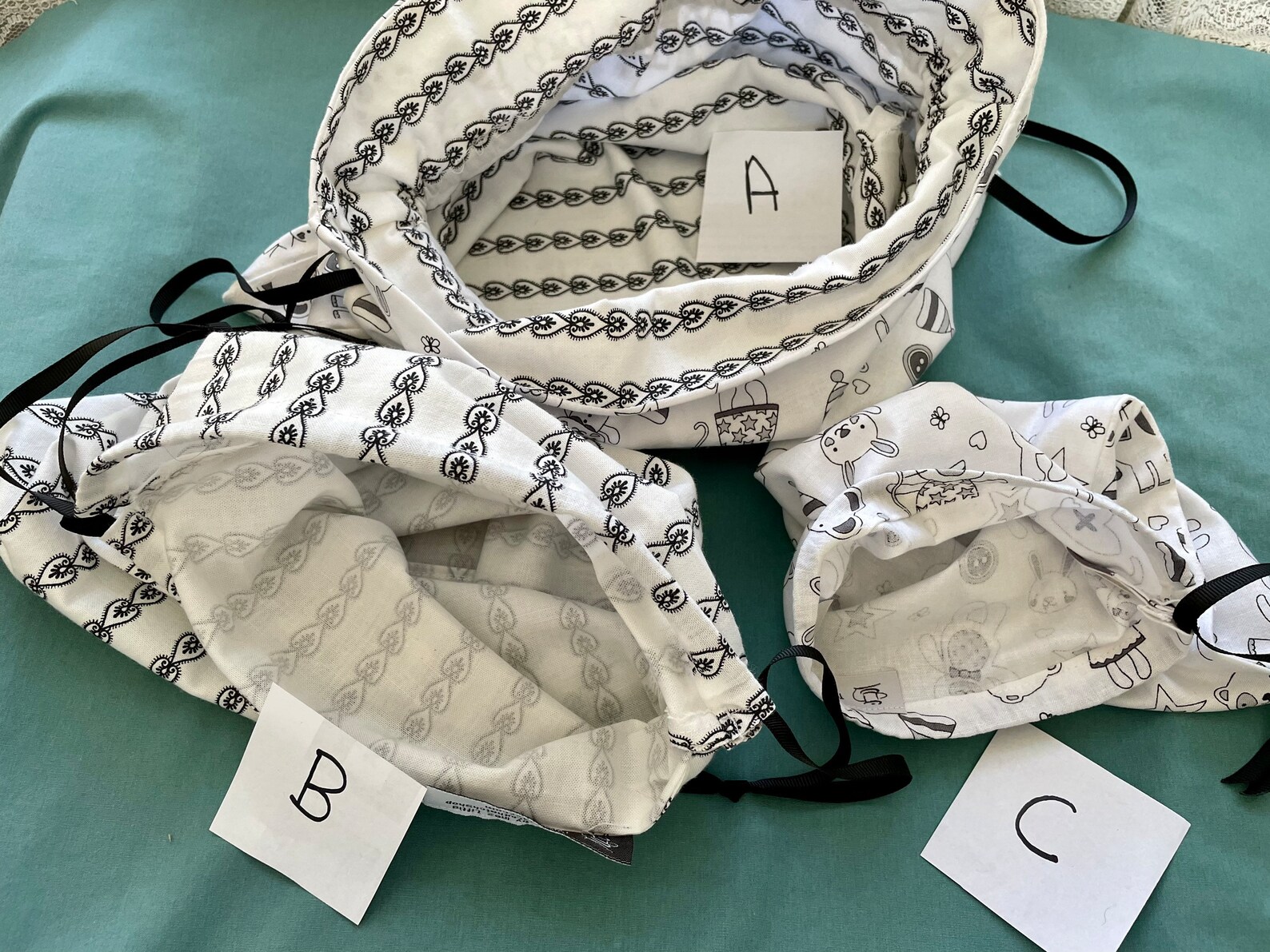 Reusable Juvenile Themed Fabric Bags, Perfect for Gifts, Projects ...