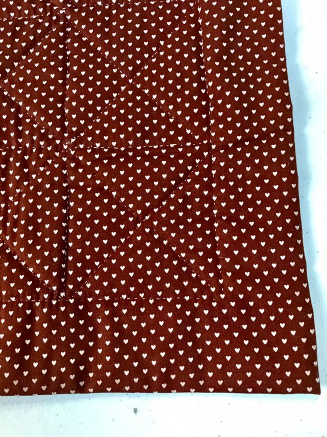 Hand Quilted Vintage Calico Table Runner Centerpiece Mat - Etsy