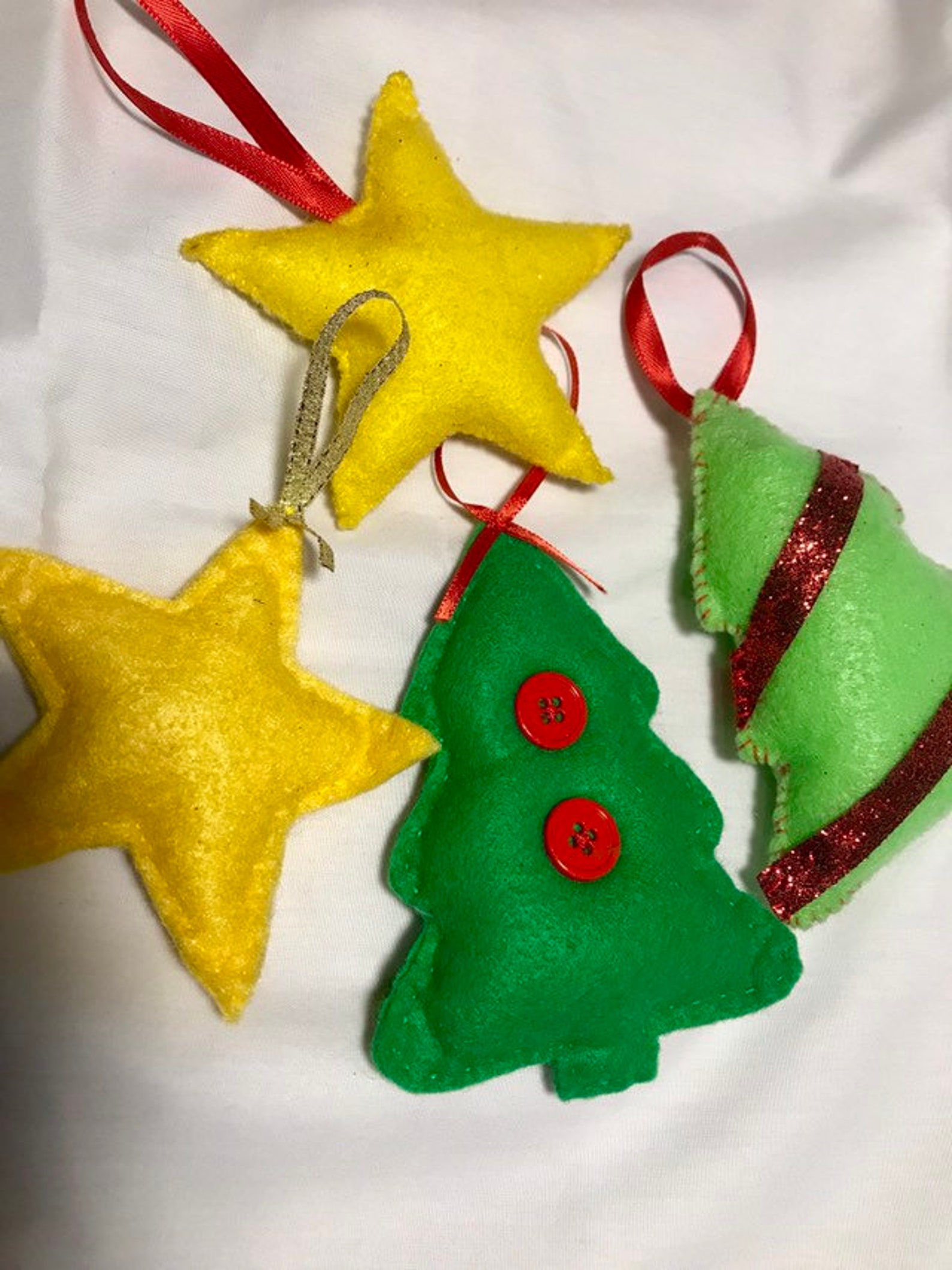 Handmade Felt Ornaments Rustic Ornaments Retro Christmas - Etsy
