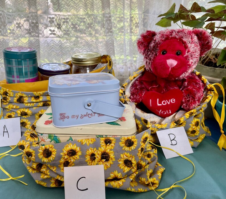 Glorious Sunflowers!! Versatile Reusable Fabric Bags Perfect for Gifts ...
