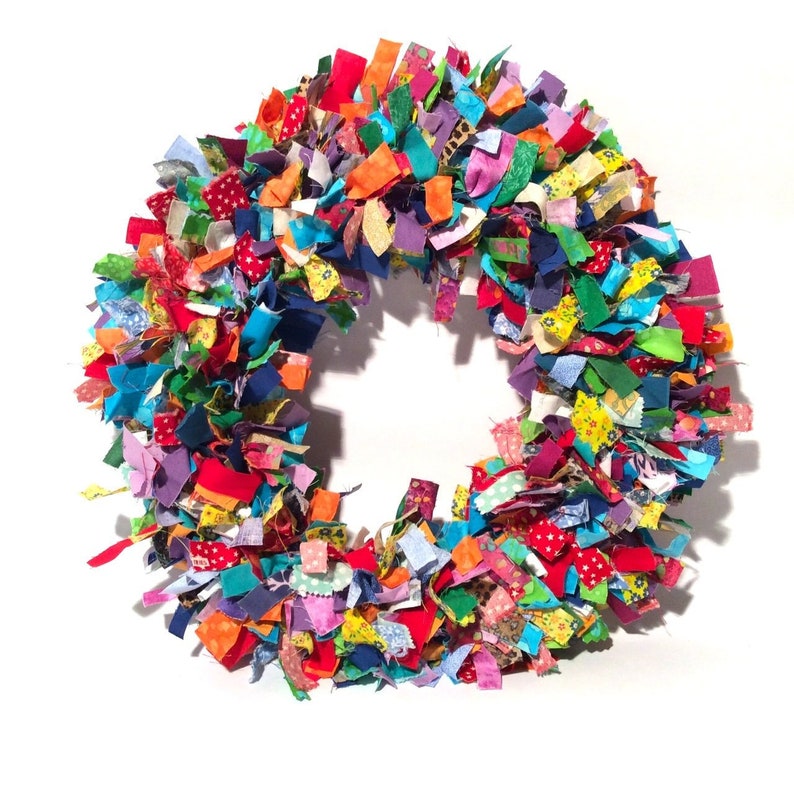 Jubilation Jamboree! Handmade Multi-colored Vintage and New Rag Wreath ...