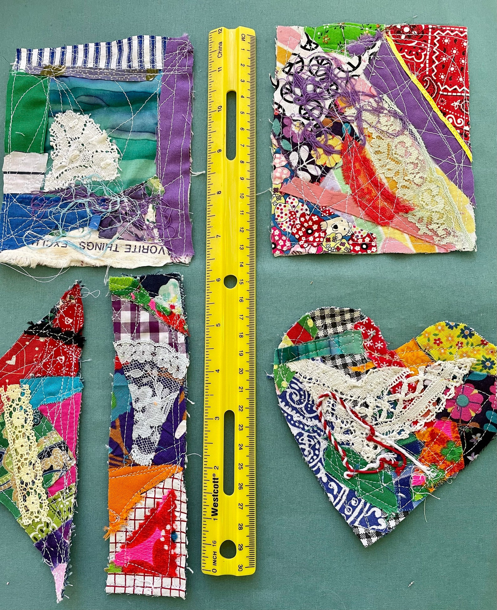 Vibrant Textile Art Pieces, OOAK Art Quilts, Fabric Collage, Ephemera ...