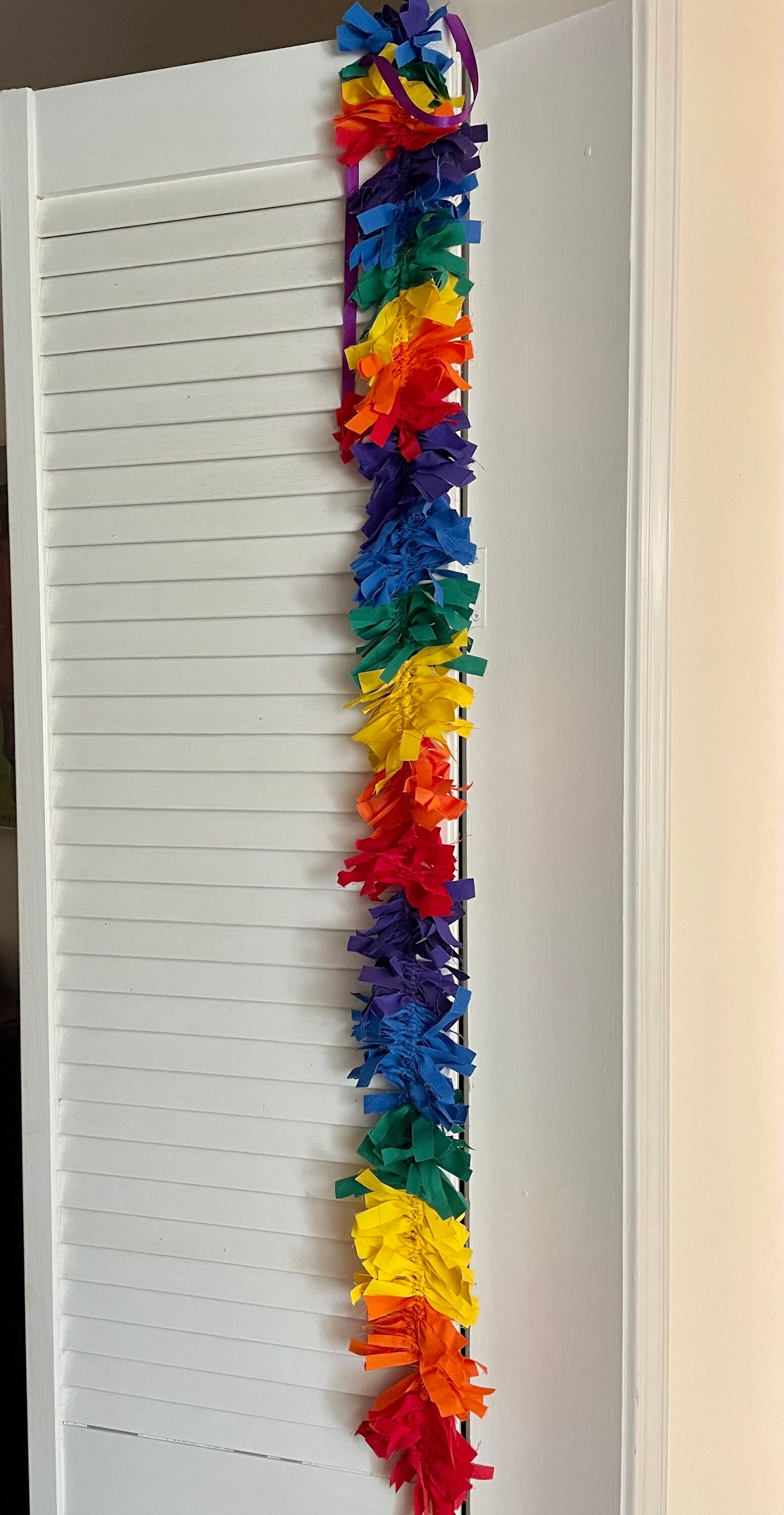 Hand Tied Rainbow Garland LGBTQ Pride Cheerful Accent for | Etsy