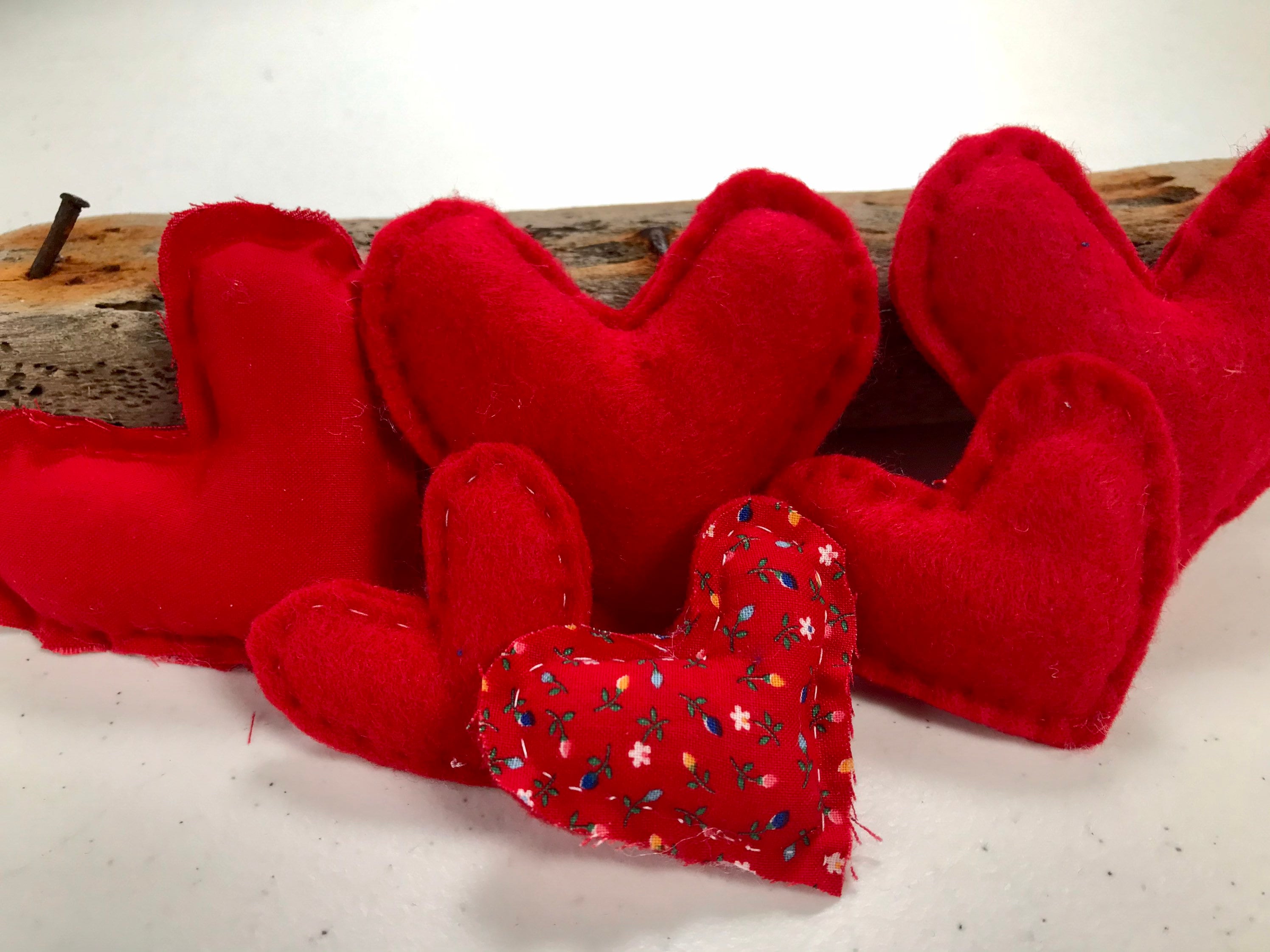 Small Red Hearts Tokens of Love Great Farmhouse Basket - Etsy