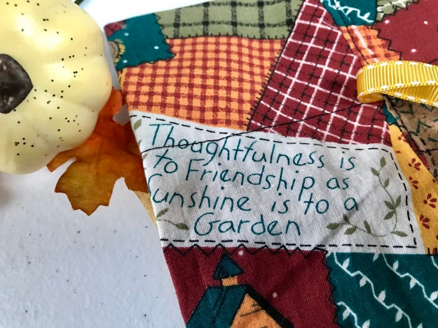 Friendship Themed Reusable Gift Bags Quilted Motif With - Etsy