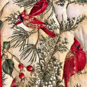 HAND QUILTED Cardinal Wall Hanging, Holiday Wall Decor, Christmas Table ...