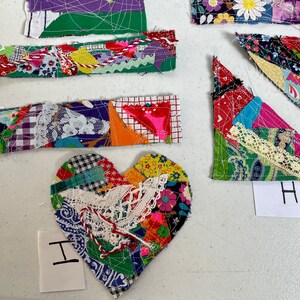 Vibrant Textile Art Pieces, OOAK Art Quilts, Fabric Collage, Ephemera, Embellishments of Fabric ...