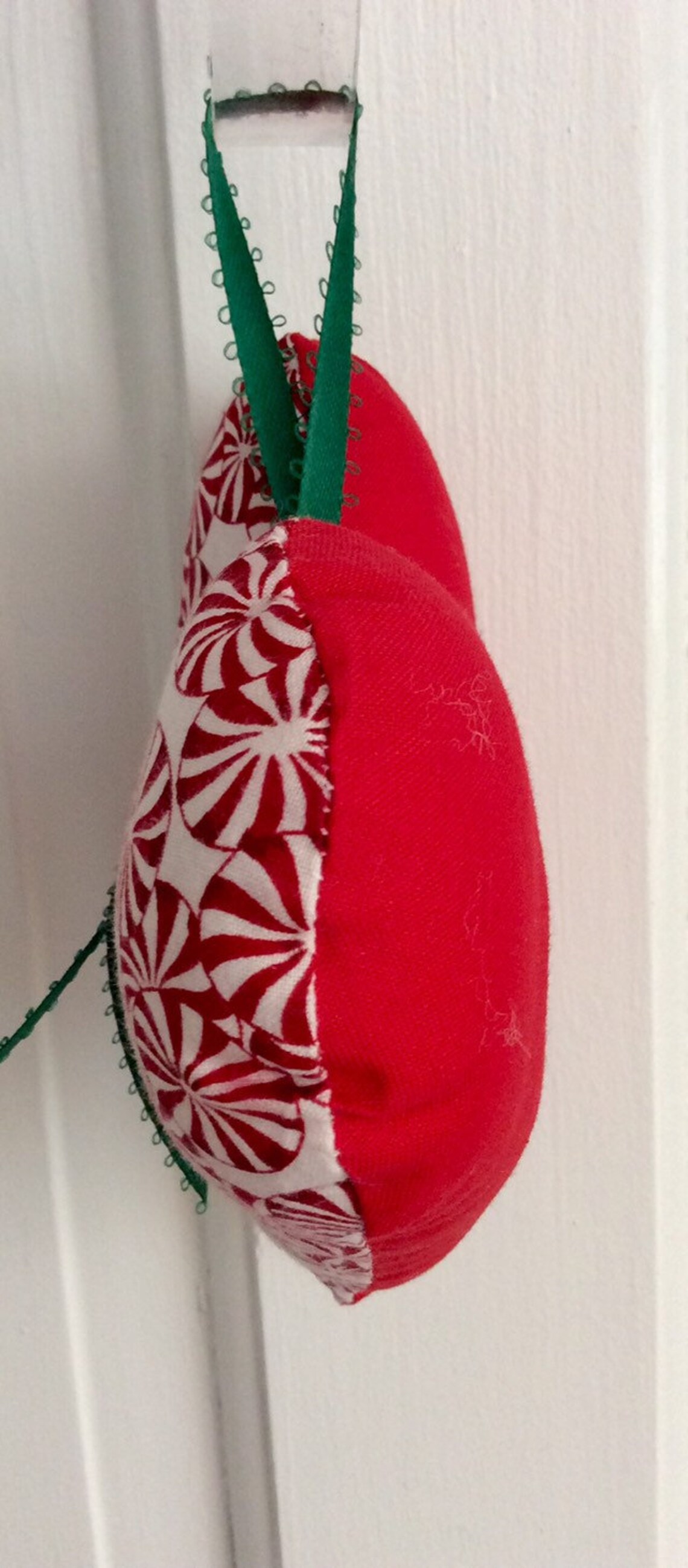 Peppermint Candy Door Hangers, Red, White, and Green Knob Hangers ...