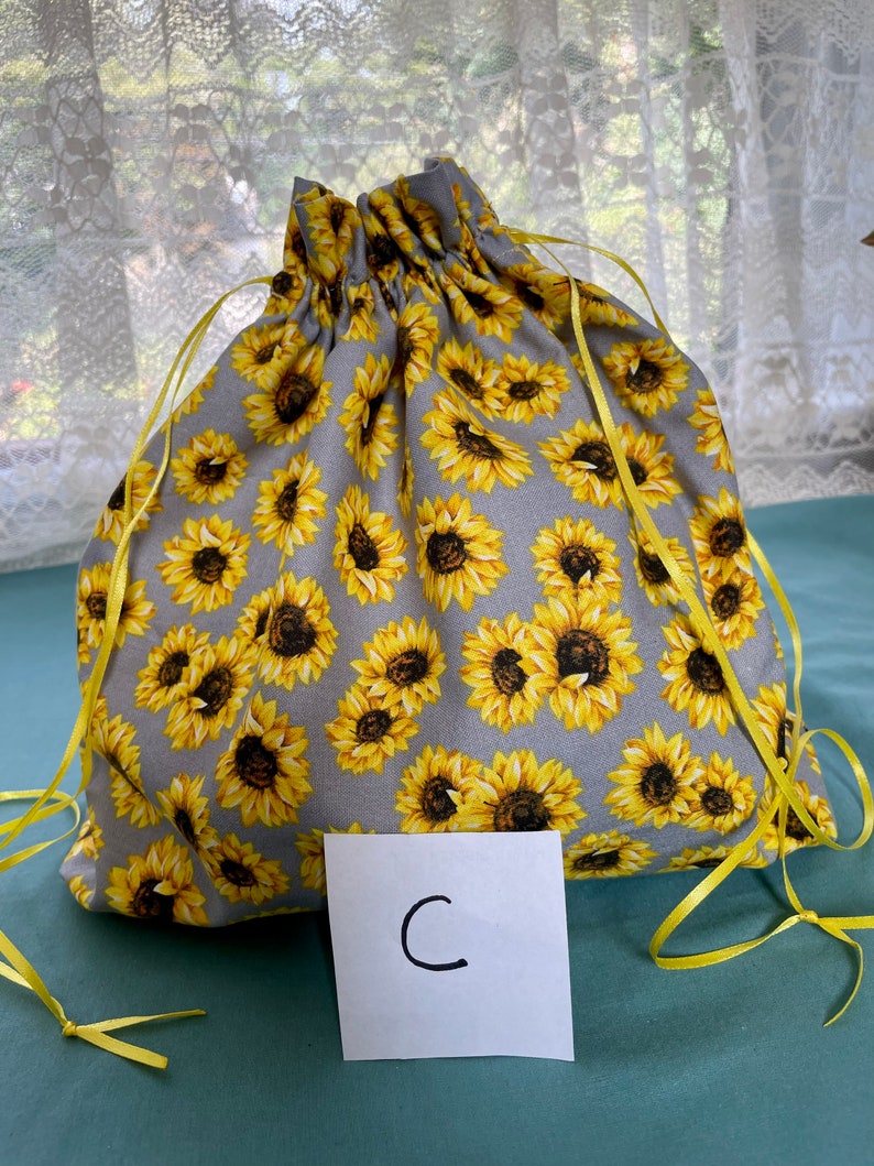 Glorious Sunflowers!! Versatile Reusable Fabric Bags Perfect for Gifts ...