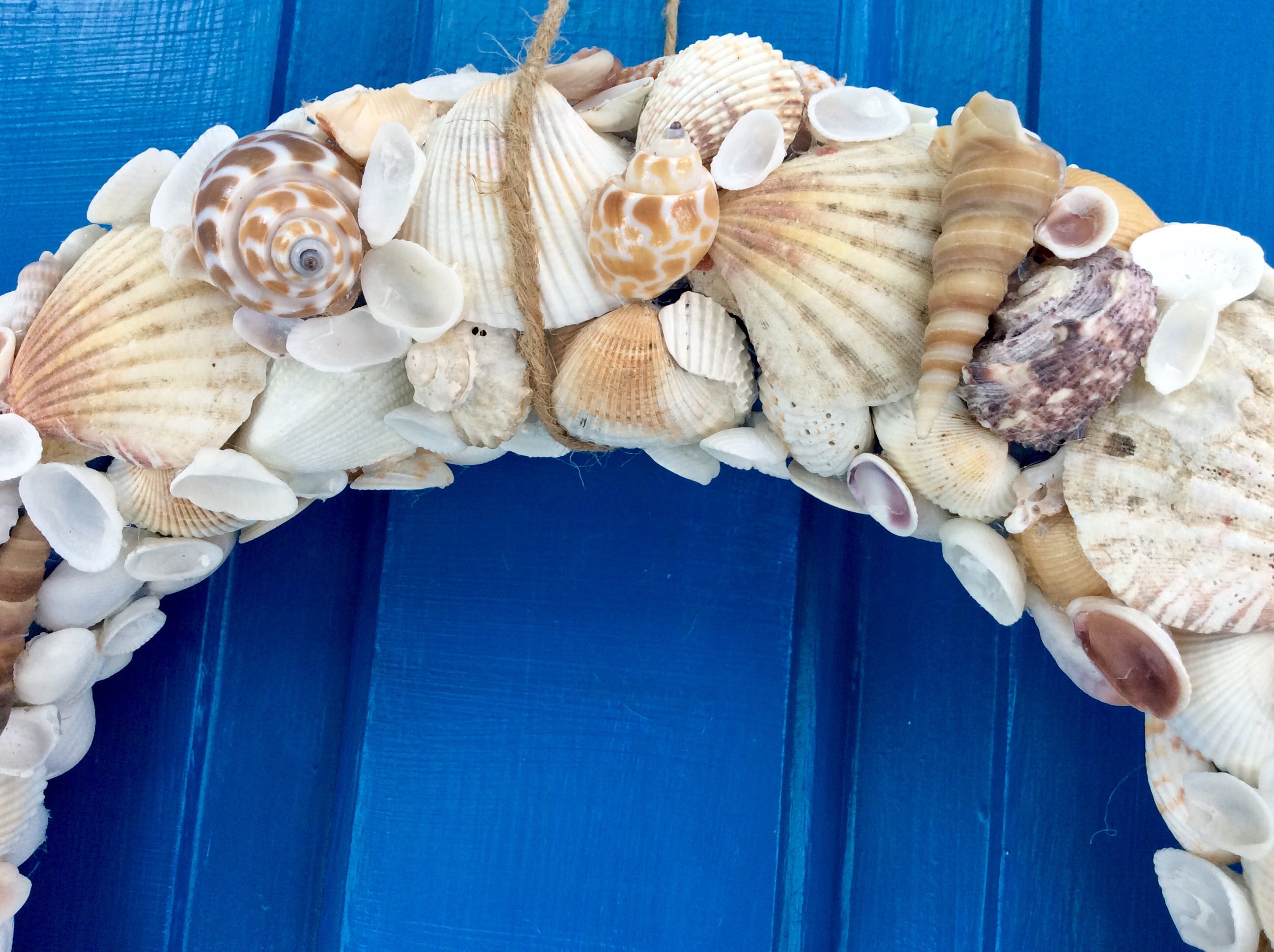 One of a Kind, Handmade Shell Wreath, Perfect for Beach Bridal Shower ...