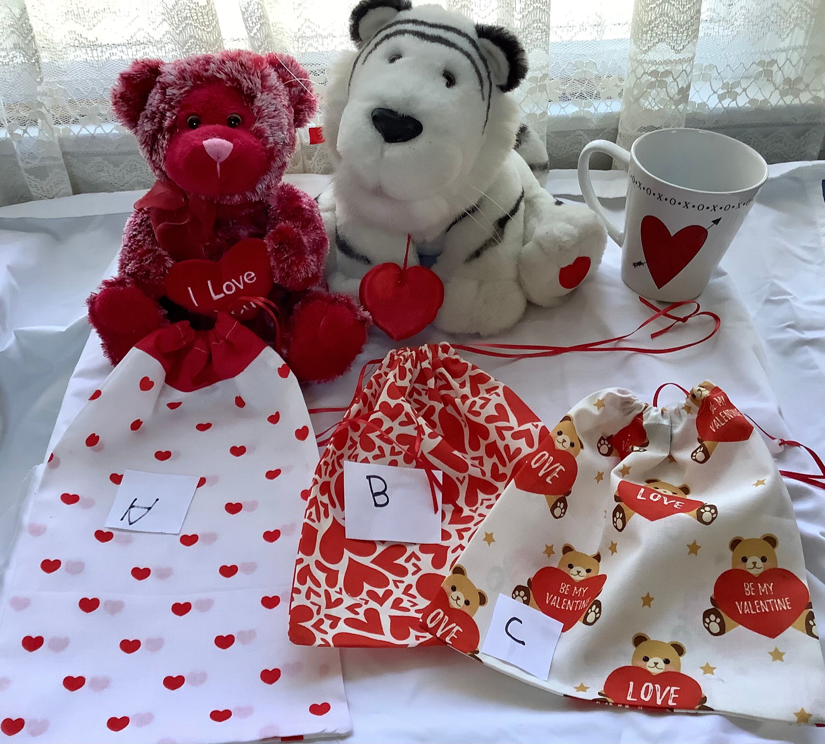 Colorful Valentine's Day Bags, Reusable Drawstring Pouches, Perfect for ...