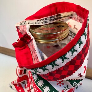Set of Cute, Cheerful Christmas Gift Bags, Reusable Wrapping, Zero ...