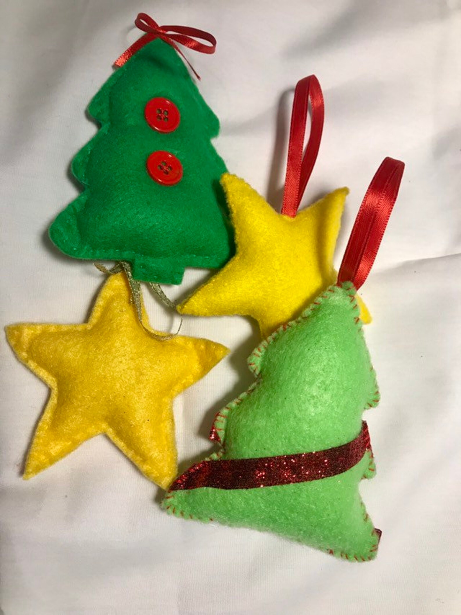 Handmade Felt Ornaments Rustic Ornaments Retro Christmas - Etsy