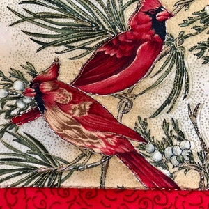 HAND QUILTED Cardinal Wall Hanging, Christmas Wall Hanging, Holiday ...