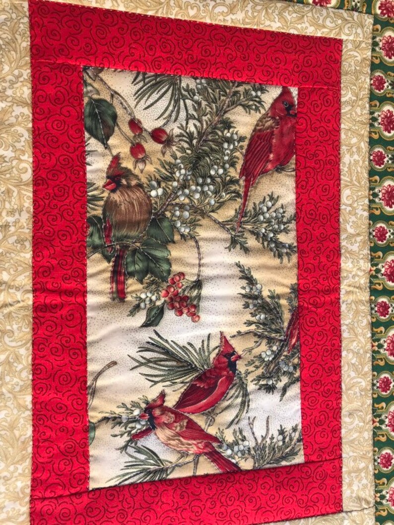 HAND QUILTED Cardinal Wall Hanging Christmas Wall Hanging - Etsy