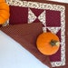 Hand Quilted Vintage Calico Table Runner, Centerpiece Mat, Retro ...