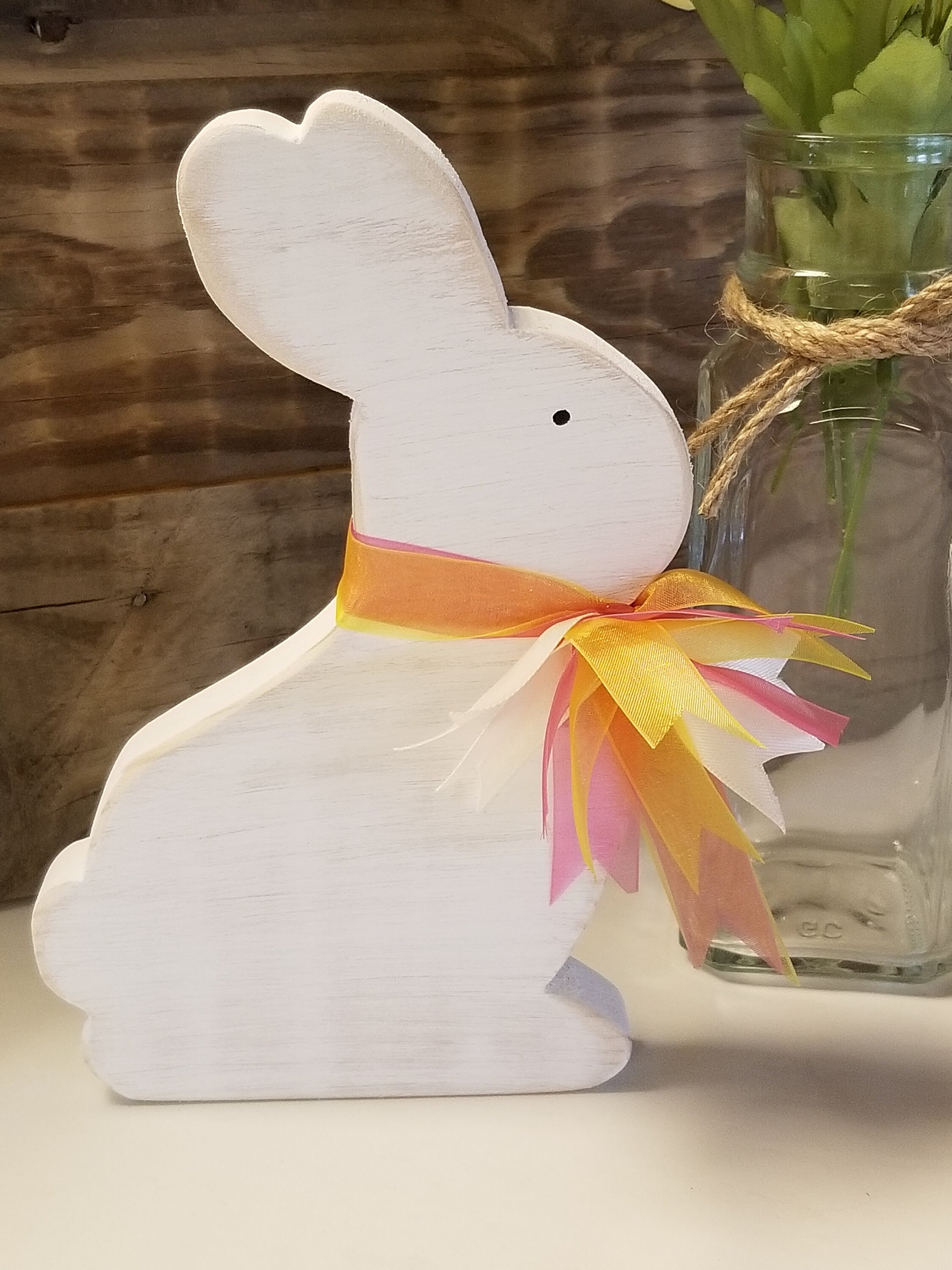 Wood Rabbits Country Decorspring Decor Easter Rustic | Etsy