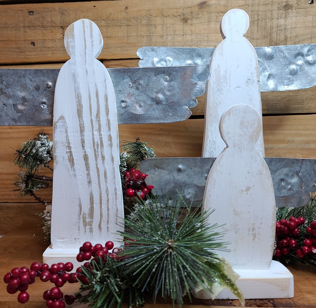 Wooden Angels for Christmas, Farmhouse Christmas Decor, Wood Angels ...