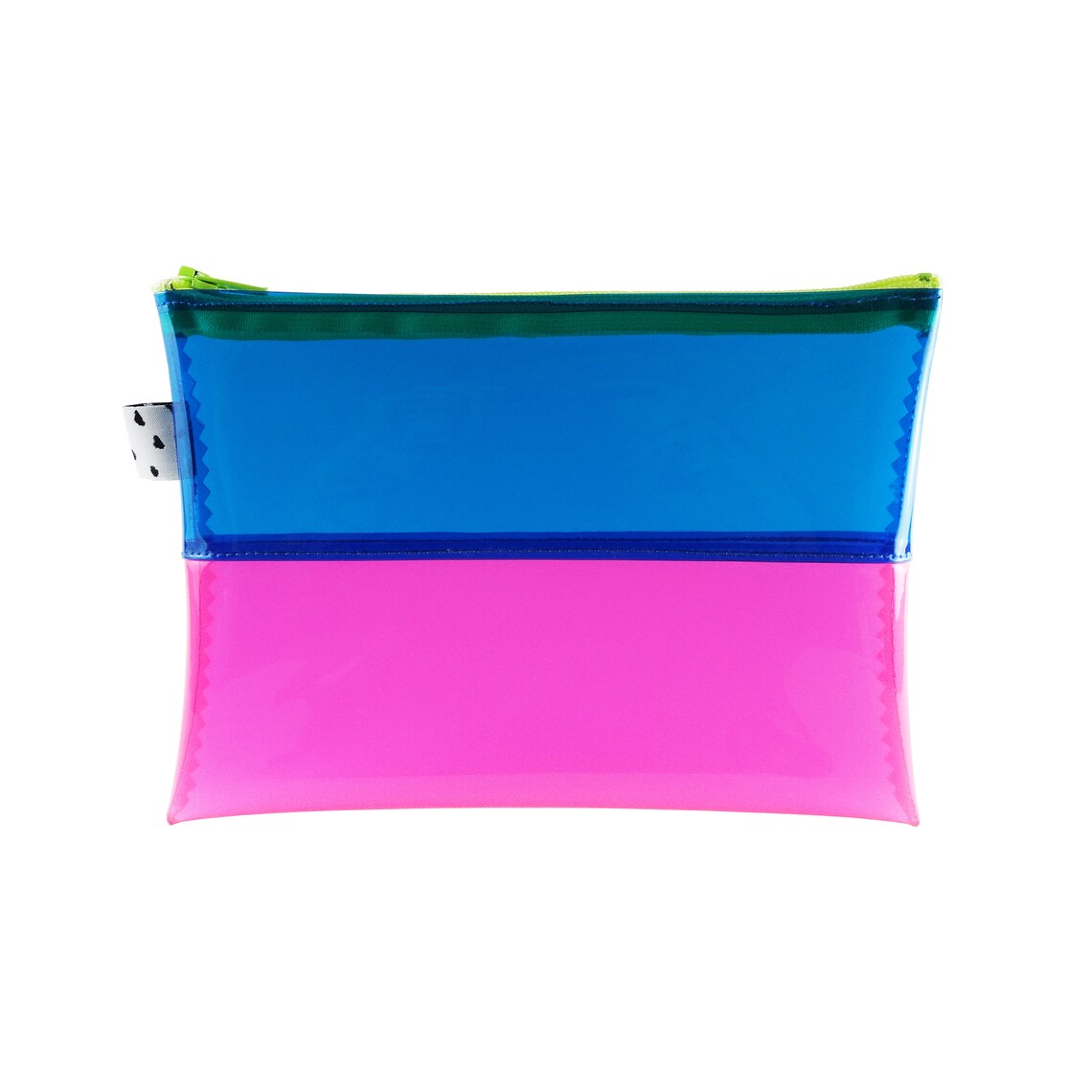Blue & Pink Vinyl Pouch | Neon Jelly Pouch | PVC Pouch | Plastic Zipper ...