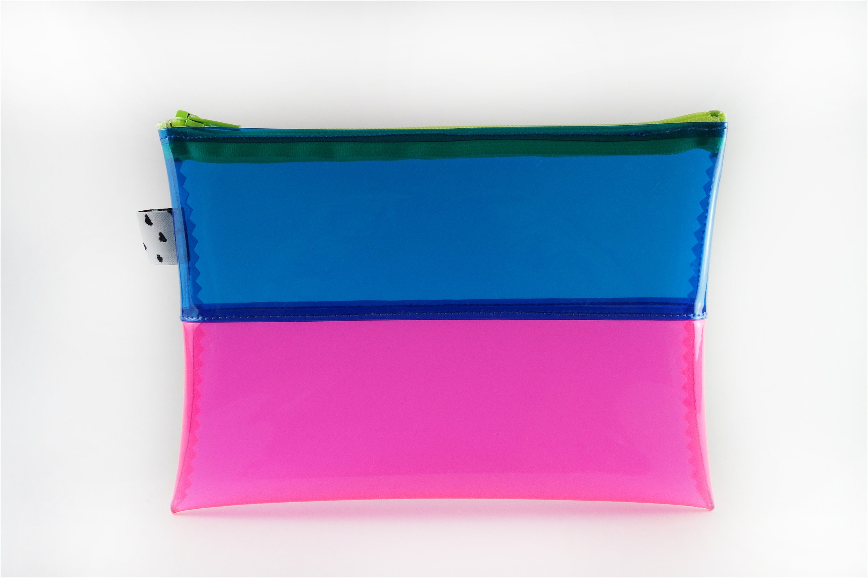 Blue & Pink Vinyl Pouch Neon Jelly Pouch PVC Pouch Plastic Zipper Pouch ...