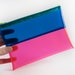 Blue & Pink Vinyl Pouch | Neon Jelly Pouch | PVC Pouch | Plastic Zipper ...