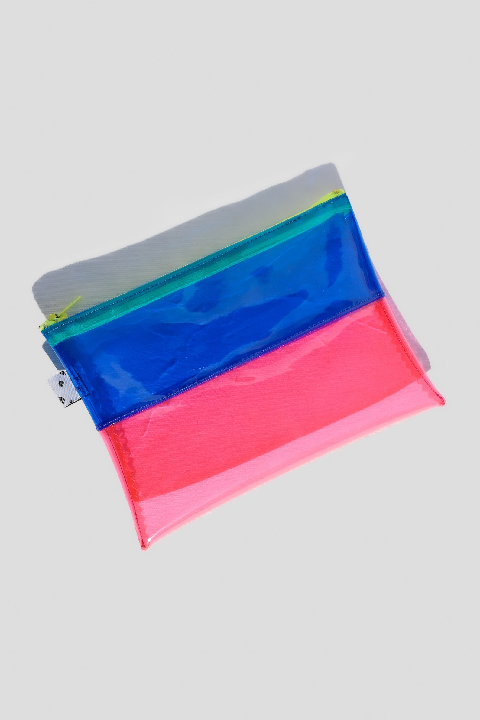 Blue & Pink Vinyl Pouch Neon Jelly Pouch PVC Pouch - Etsy