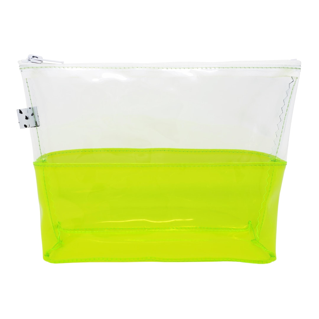 Clear & Yellow Jelly Toiletry Bag | Neon Jelly Pouch | PVC Pouch ...