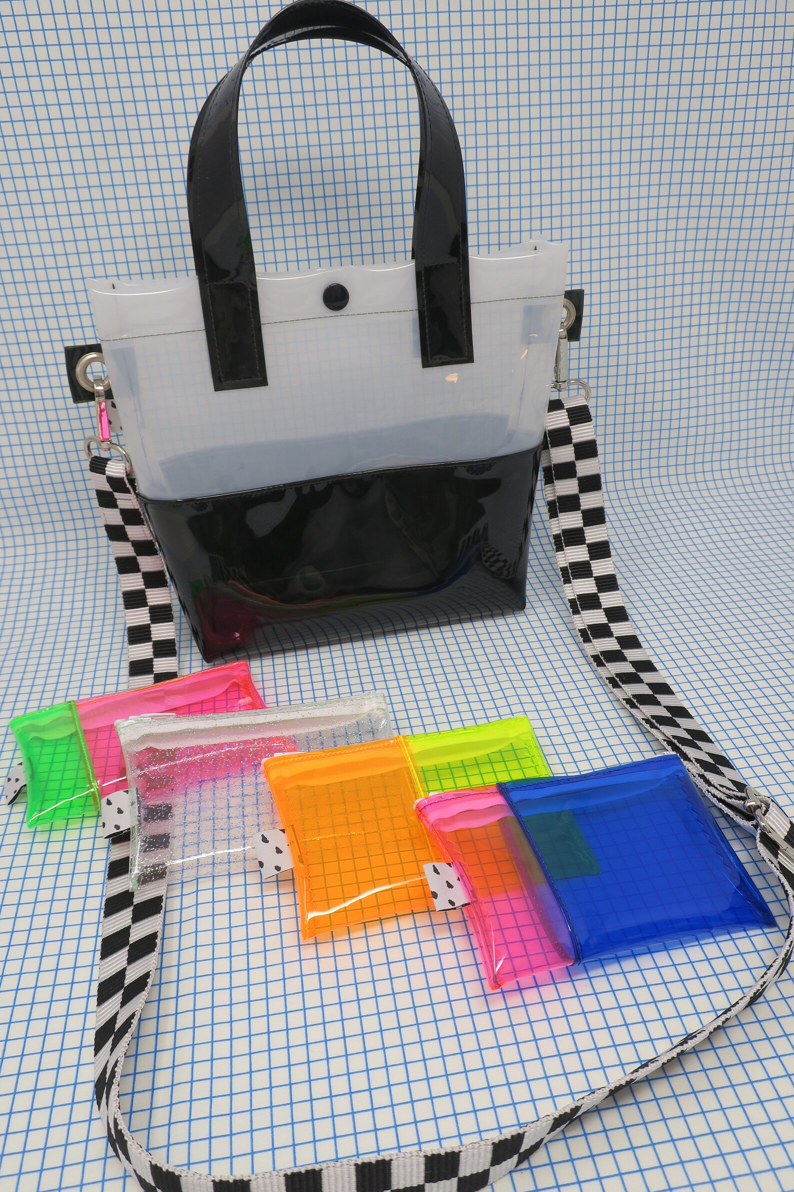 Pink & Blue Vinyl Wallet Neon Jelly Wallet PVC Wallet - Etsy