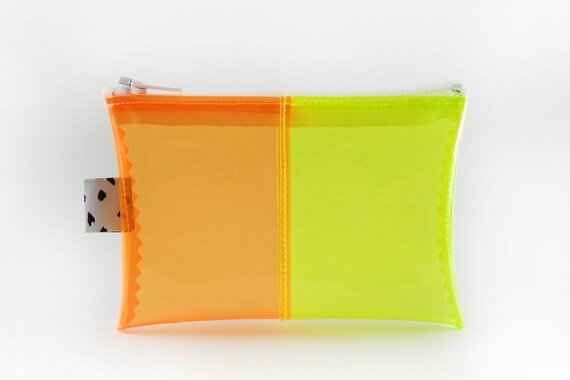 Orange & Yellow Vinyl Wallet Neon Jelly Wallet PVC Wallet - Etsy