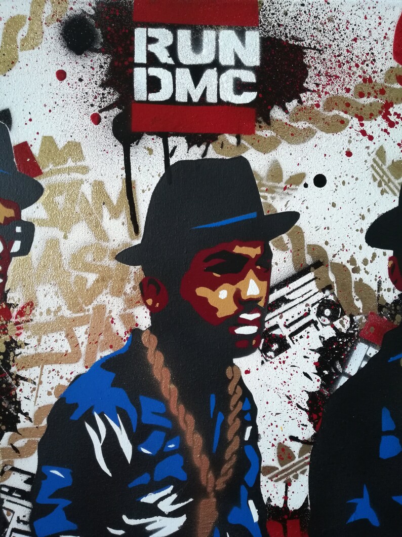 Run DMC Jmj Table Spray Bomb Stencil New York Hip-hop Old - Etsy