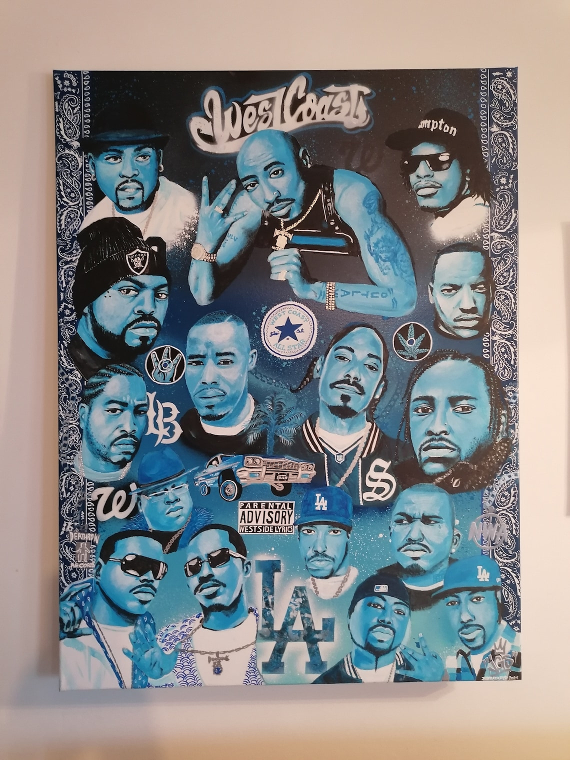 West Coast Table 2pac Snoop Dogg Dr Dre Eazy E Ice Cube Tha | Etsy