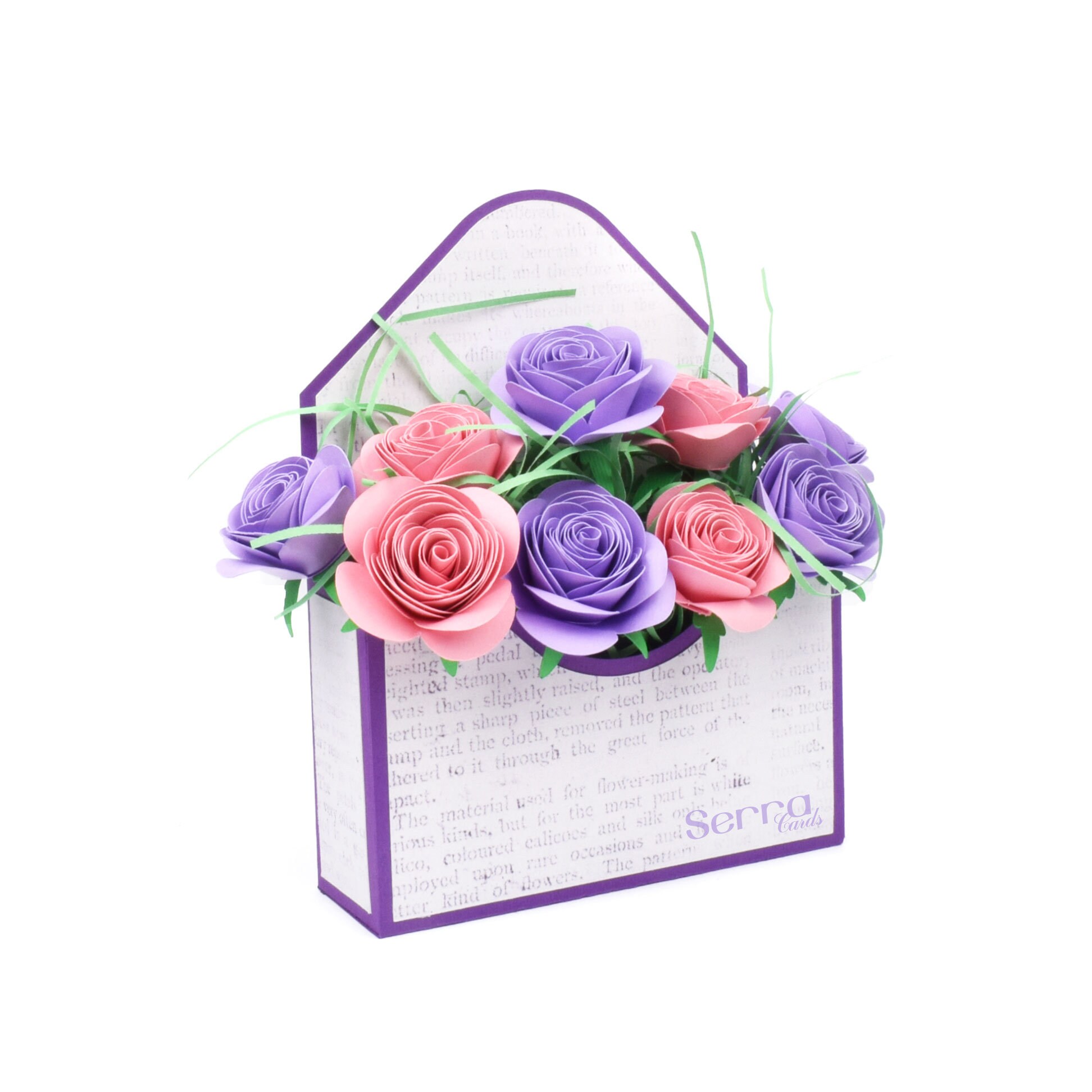 Floral Arrangement in Envelope Box, Paper Flower Box, Paper Flower ...