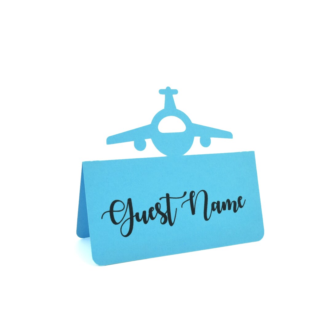Aircraft Place Card, Aircraft Name Card, Guest Name Card - Etsy